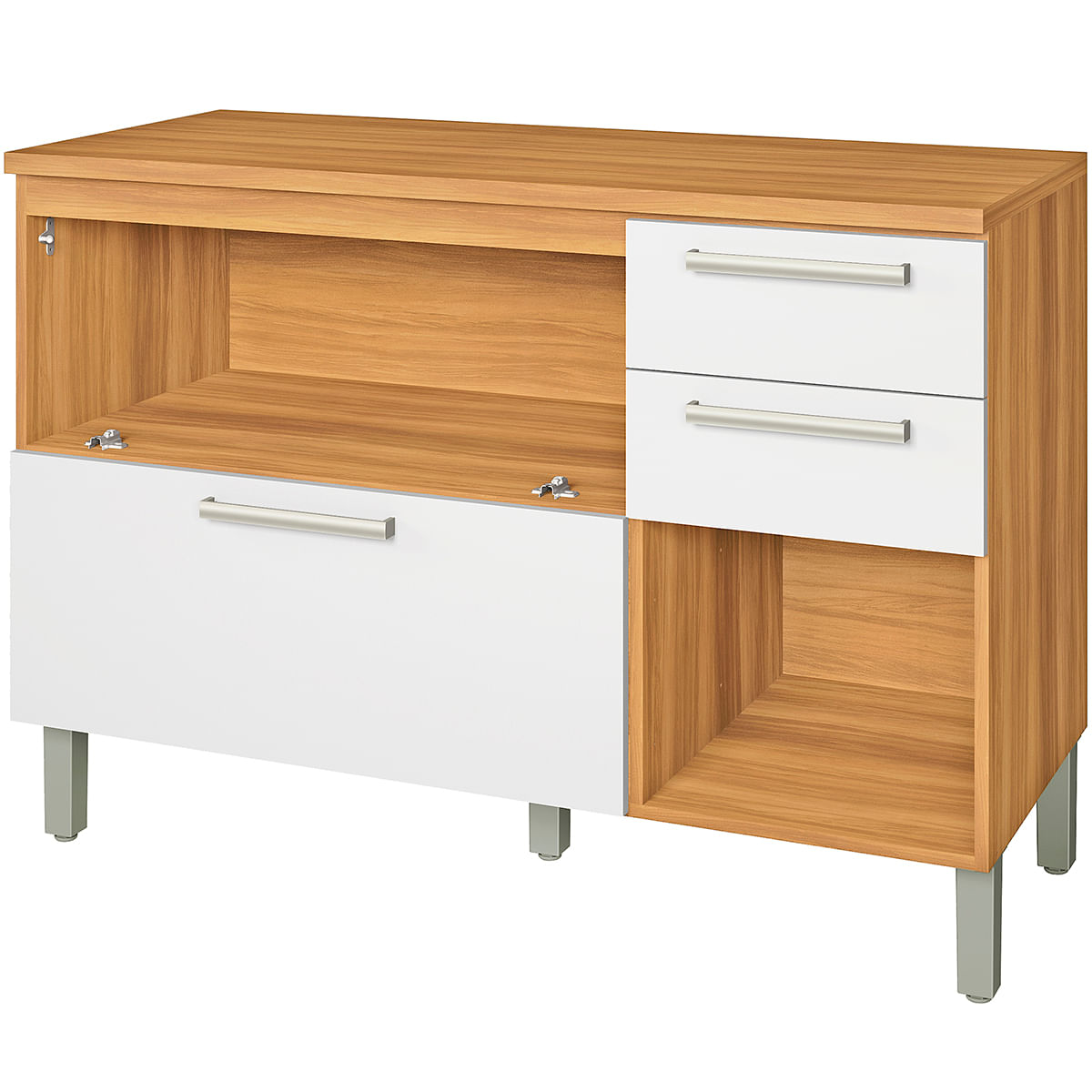 Balcão Nesher Burguesa Premium 2 porta e 3 gavetas com tampo