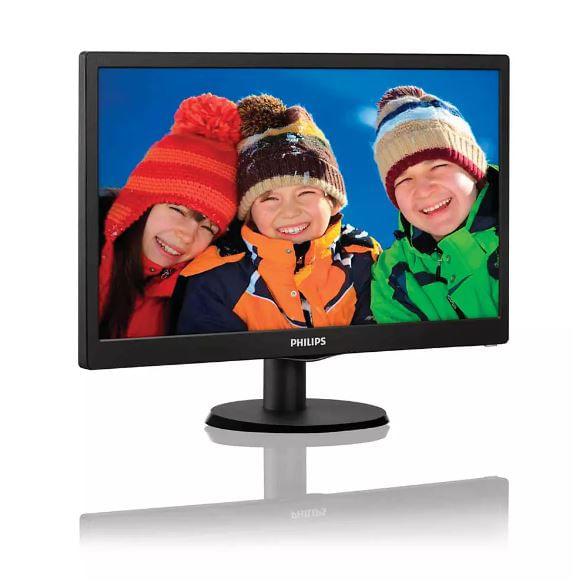 Monitor LED Philips 18,5" HDMI-Ready 60Hz 5 ms - Preto