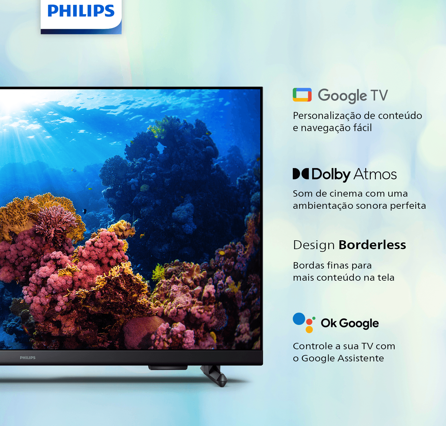 Google TV Philips 32” LED com Comando de Voz 32PHG6918
