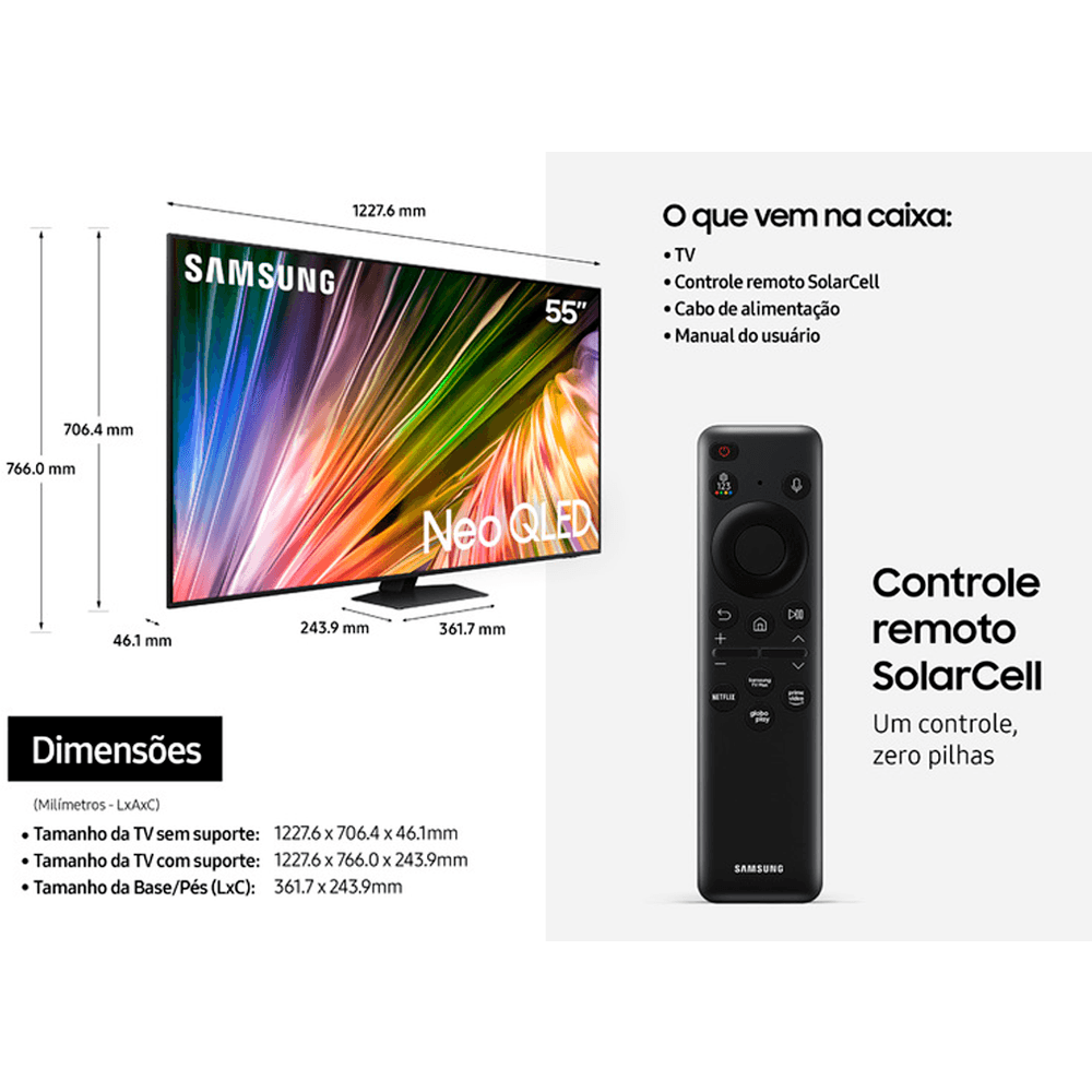 Smart TV Samsung 55" AI TV Neo QLED 4K QN55QN85DBGXZD