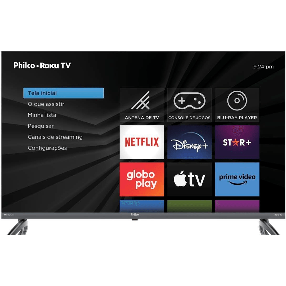 Smart TV LED 40" Philco Roku TV Dolby Audio PTV40E3ERSGB
