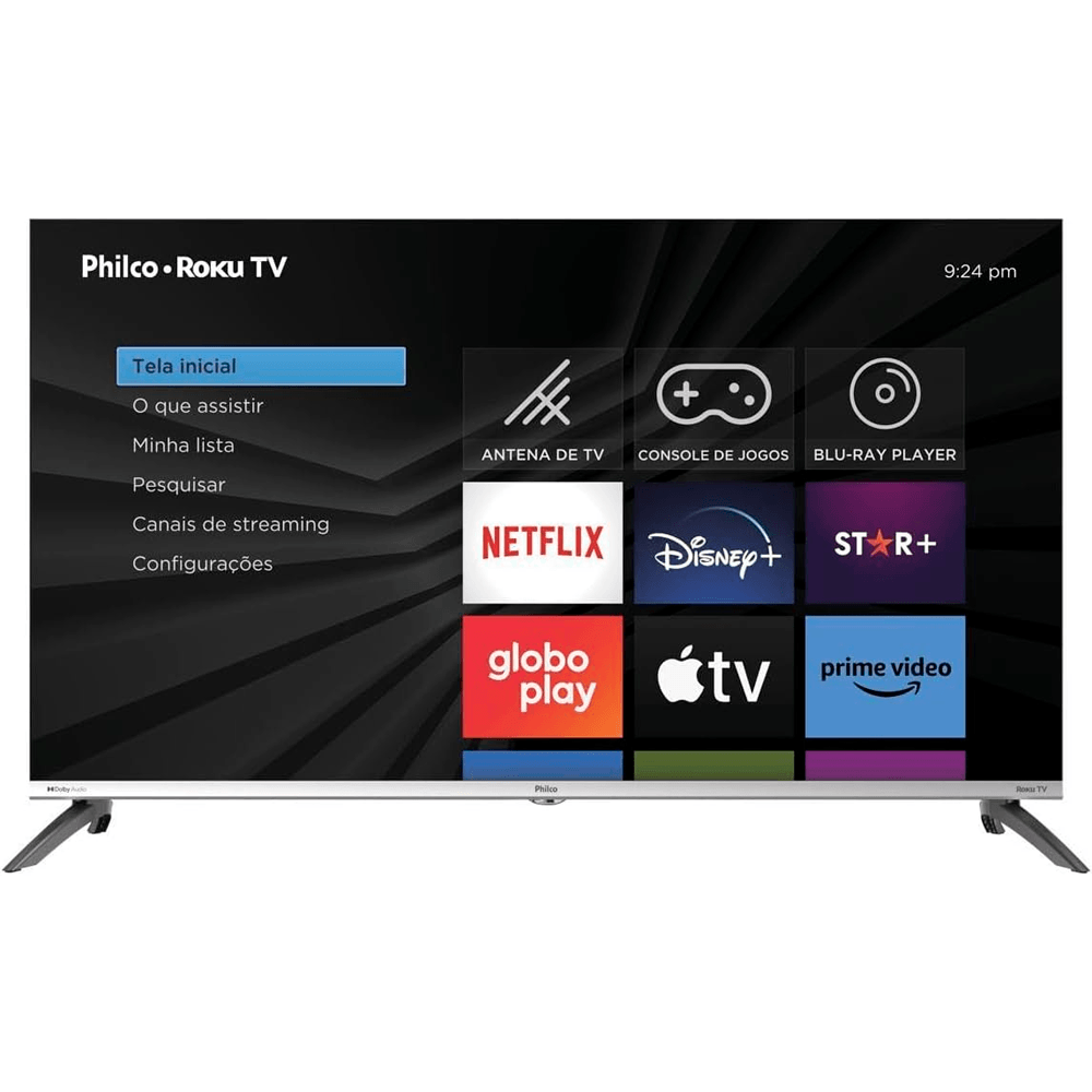 Smart TV LED 42" Philco Roku TV Dolby Audio PTV42M9GR2CMB