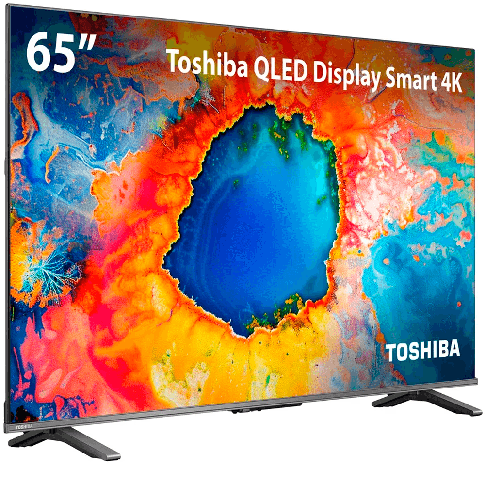 Smart TV 65" Toshiba QLED 4K TB036M com Google TV e Dolby Atmos