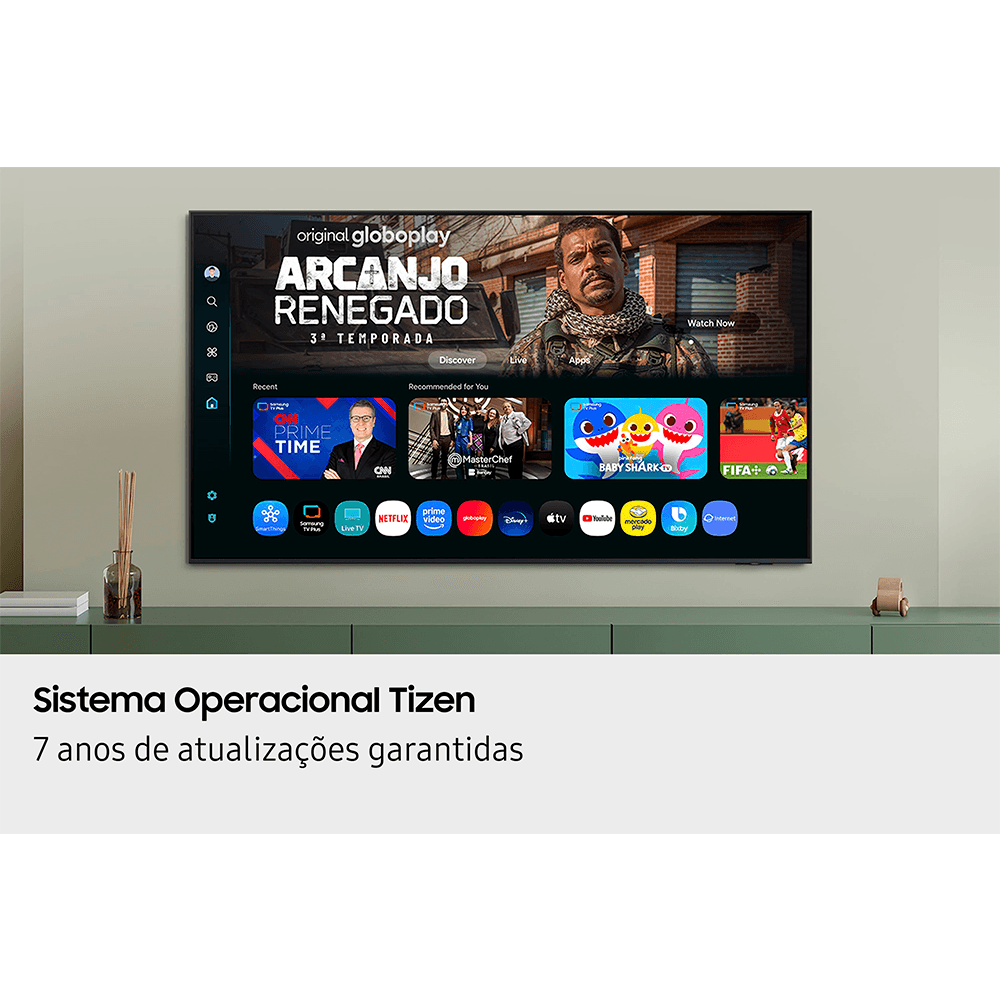 Smart TV 65" Samsung Crystal UHD 4K U8600F 2025 com Canais Gratuitos