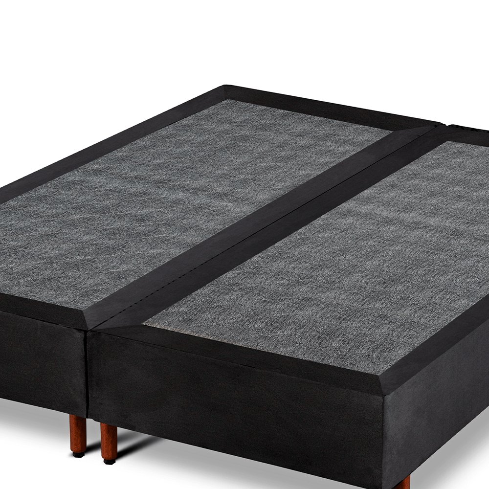 Base Box Casal Queen Polar Sporting Bipartido 158x198cm Cinza